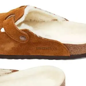 BIRKENSTOCK Boston Fur Clog - Mink Suede
