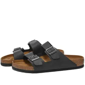 Birkenstock Arizona Black Leather Sandals For Men