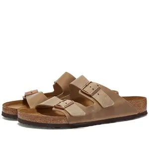 BIRKENSTOCK Arizona Sandals - Tobacco Oiled Leather