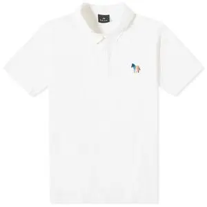 Paul Smith Broad Stripe Zebra Polo Shirt White