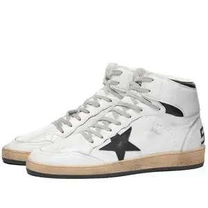 GOLDEN GOOSE Sky Star Leather Sneakers White/black