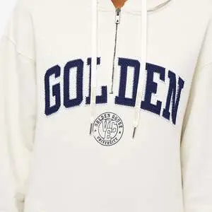 GOLDEN GOOSE Journey Hoodie Dress - Heritage White/blue