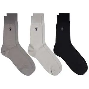 Ralph Lauren Pony Cotton Socks 3 Pack