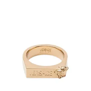 Versace Logo Medusa Text Logo Ring