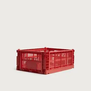 HAY Medium Recycled Colour Crate - Red