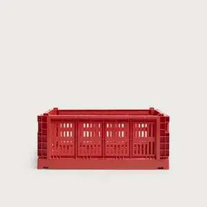 HAY Medium Recycled Colour Crate - Red