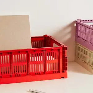 HAY Medium Recycled Colour Crate - Red