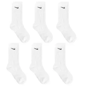 Nike Cotton Cushion Crew Sock 6 Pack - White/black