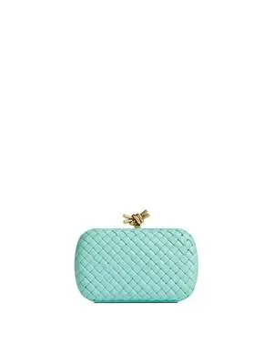 Bottega Veneta Bottega Veneta Women's Knot Intreccio Clutch In Light Blue - Light Blue
