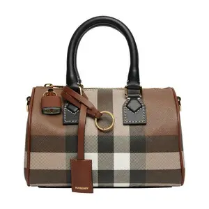Burberry Bowling Check Mini Bag - Dark_birch_brown_chk