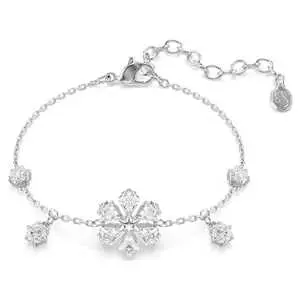 SWAROVSKI Swarovski Idyllia Flower Motif Bracelet With Gold Finish White