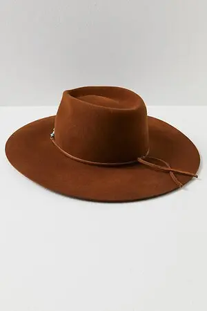 LOVELY BIRD Montana Felt Hat With Turquoise