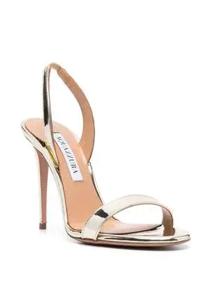 AQUAZZURA So Nude 110mm Slingback Sandals - Gold