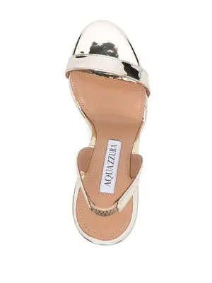 AQUAZZURA So Nude 110mm Slingback Sandals - Gold