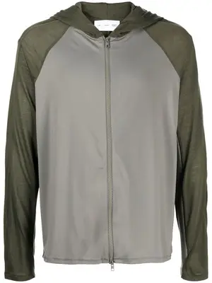 POST ARCHIVE FACTION Colour-block Zip-up Hoodie