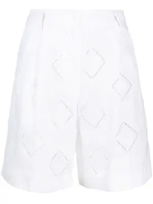 Kiton Perforated Linen Shorts