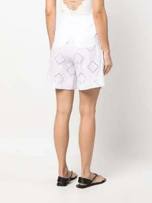 Kiton Perforated Linen Shorts