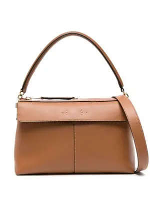 TOD'S Logo-charm Leather Tote Bag
