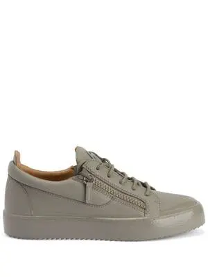 GIUSEPPE ZANOTTI Frankie Match Double-zip Low-top Sneakers - Grey