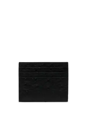 Valentino Garavani Vlogo Signature Leather Card Holder - Black