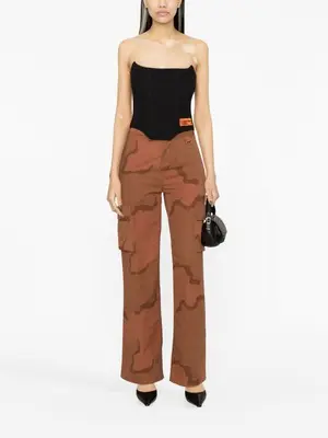Heron Preston Logo-patch Corset Top
