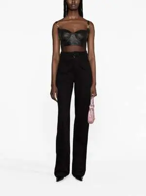 Versace Medusa '95 Leather Bustier Top