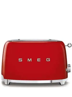 SMEG Logo-plaque Stainless Steel Toaster - Red