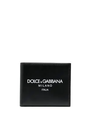 Dolce & Gabbana Logo-print Leather Wallet - Black
