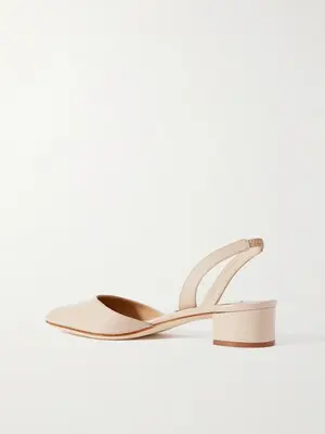 Manolo Blahnik Aspro 30 Patent-leather Pumps - Neutrals