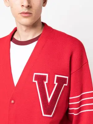 Valentino Garavani Vlogo Patch Wool Cardigan