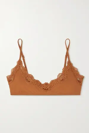 SKIMS Fits Everybody Lace Scoop Bralette Metallic