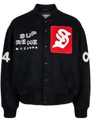 Supreme Tourist Varsity Jacket - Black