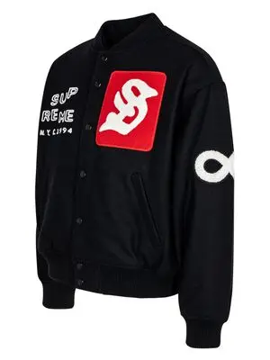 Supreme Tourist Varsity Jacket - Black