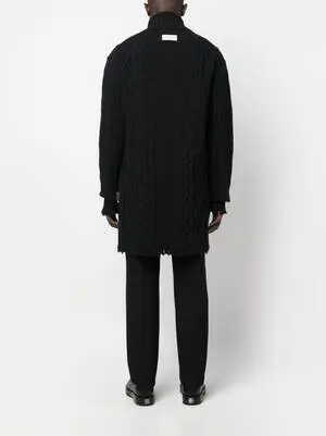 Philipp Plein Cable-knit Cardigan - Black