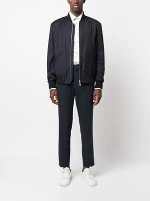 Paul Smith Zip-up Wool Bomber Jacket - Blue