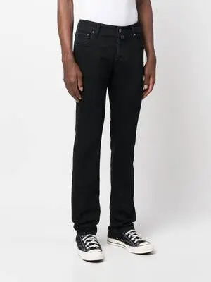 Jacob Cohen Mid-rise Slim-fit Jeans - Black