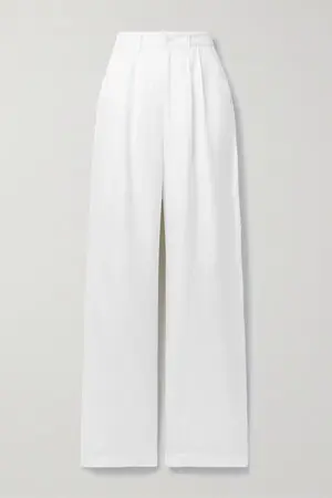 ANINE BING Carrie Twill Straight-leg Pants
