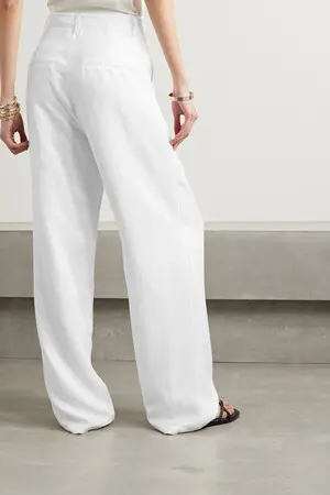 ANINE BING Carrie Twill Straight-leg Pants