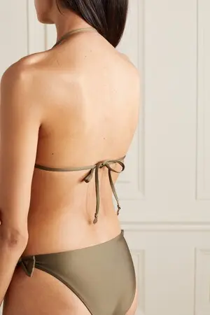 Loro Piana Bow-detailed Halterneck Bikini Top