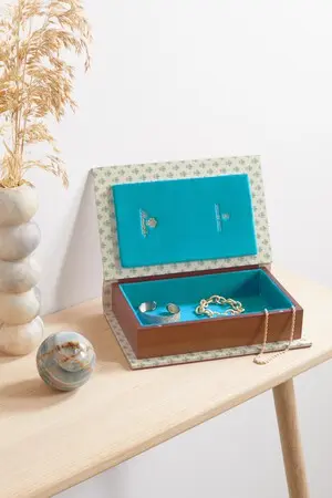 Carolina Bucci Pineider Bucci Safe Book Printed Leather And Wood Jewelery Box