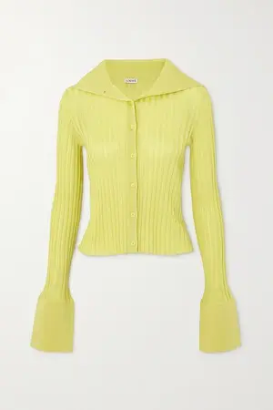 Loewe Embellished Ribbed-knit Cardigan