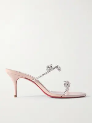 CHRISTIAN LOUBOUTIN Just Queen 70 Crystal-embellished Mules