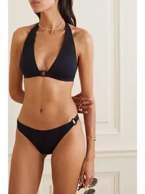 Loro Piana Marine Embellished Bikini Briefs - Blue
