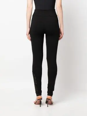 Philipp Plein Rhinestone-embellished High-waisted Leggings