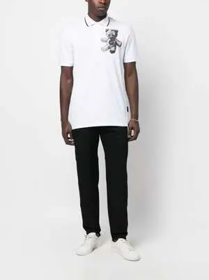 Philipp Plein Paisley Teddy Bear Polo Shirt