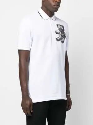 Philipp Plein Paisley Teddy Bear Polo Shirt
