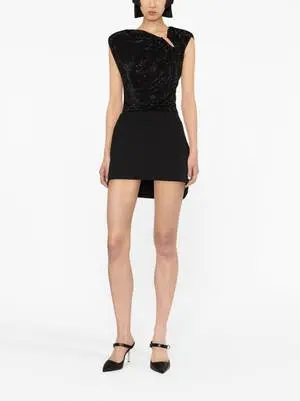 Philipp Plein Crystal-embellished Bodysuit - Black