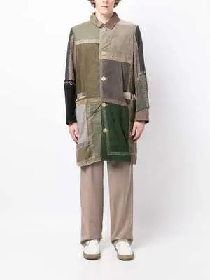 By Walid Cedric Single-breasted Cotton Coat