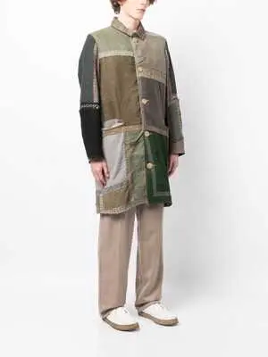 By Walid Cedric Single-breasted Cotton Coat
