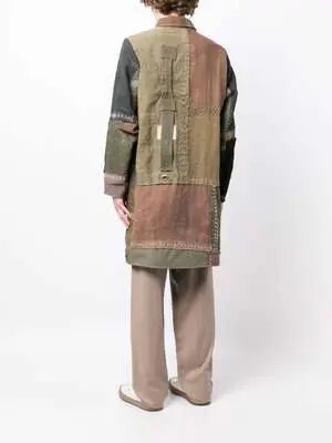 By Walid Cedric Single-breasted Cotton Coat